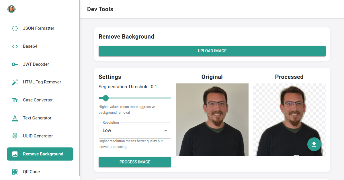 Background Remover | Dev Tools